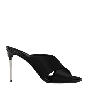 Dolce & Gabbana Crossover Strap Mules - Black
