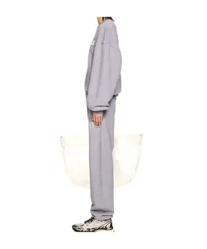 Off-White Logo Embroidered Crewneck Sweatshirt - Gray