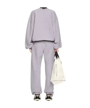 Off-White Logo Embroidered Crewneck Sweatshirt - Gray