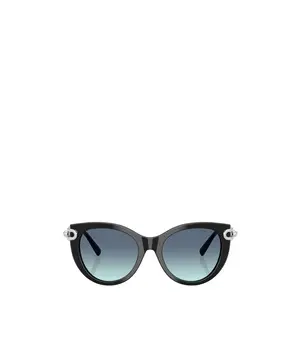 TIFFANY  CO. Tiffany & Co. Geometric Cat Eye Sunglasses - Black