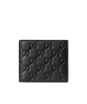 Gucci Gg Emblem Bi-fold Wallet - Black