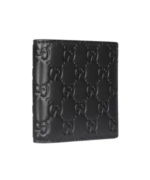 Gucci Gg Emblem Bi-fold Wallet - Black