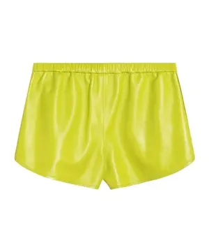 Gucci Leather Shorts With Embossed Logo