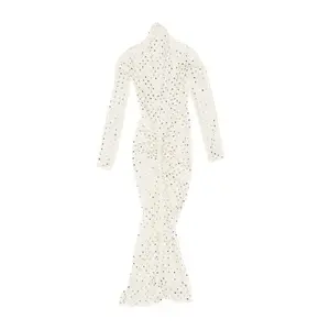 Alaïa Embellished Ruched Midi Dress - No
