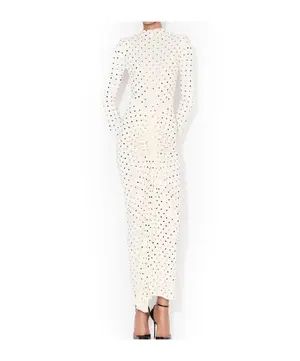 Alaïa Embellished Ruched Midi Dress - No
