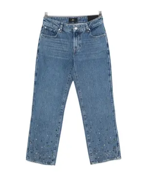 7 For All Mankind Embellished Straight Leg Jeans