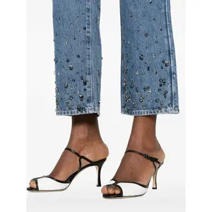 7 For All Mankind Embellished Straight Leg Jeans