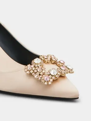 ROGER VIVIER Embellished Pointed-toe Pumps - Pink