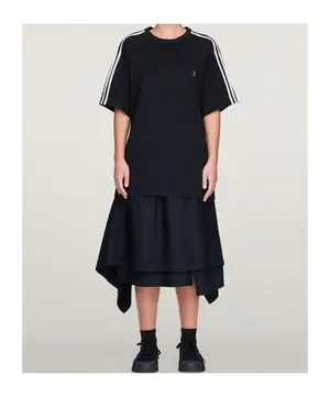 Y3 3-striped Short-sleeved T-shirt - Black