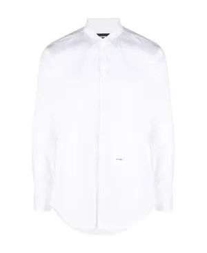 Dsquared2 Logo Printed Long Sleeved Shirt - White