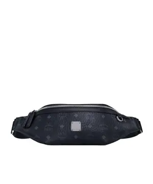 Mcm Fursten Zipped Medium Belt Bag - Black