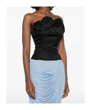 Magda Butrym Petal Strapless Corset - Black