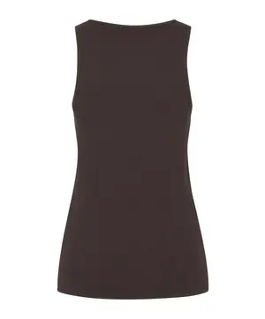 Givenchy 4g Plaque Ribbed Tank Top - Dark Brown