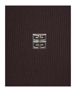 Givenchy 4g Plaque Ribbed Tank Top - Dark Brown