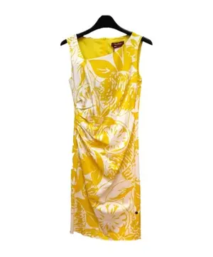 Max Mara Sleeveless Printed Dress - Yellow