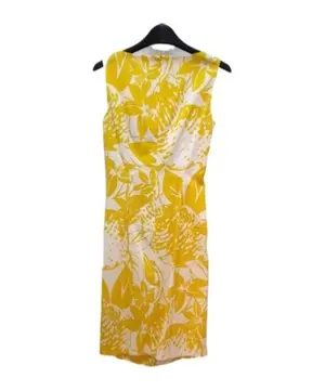 Max Mara Sleeveless Printed Dress - Yellow