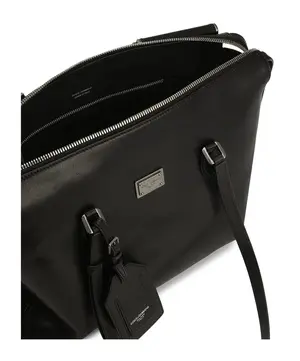 Dolce & Gabbana Vittoria Logo Plaque Bag - Black