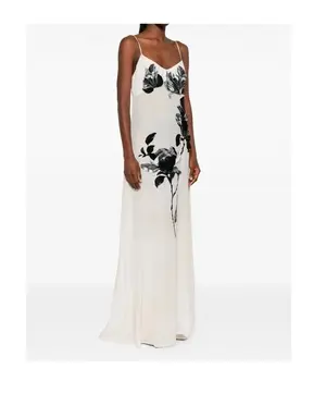 Ermanno Scervino Floral Silk Maxi Dress