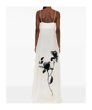 Ermanno Scervino Floral Silk Maxi Dress