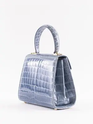 FERRAGAMO Top Handle Flap Handbag - Gray
