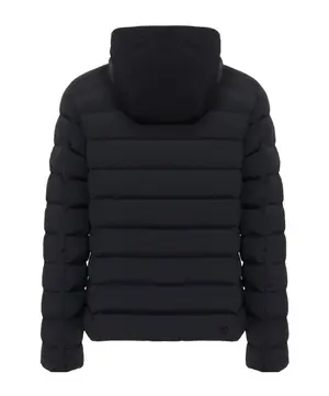 COLMAR Quilted Down Jacket With Detachable Hood - Black