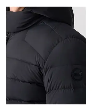 COLMAR Quilted Down Jacket With Detachable Hood - Black