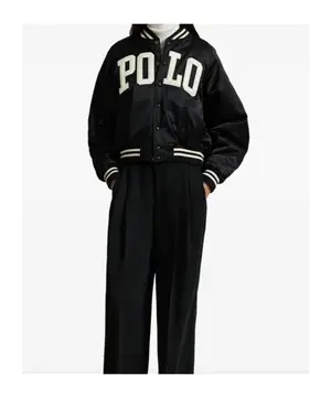 Polo Ralph Lauren Logo Buttoned Bomber Jacket