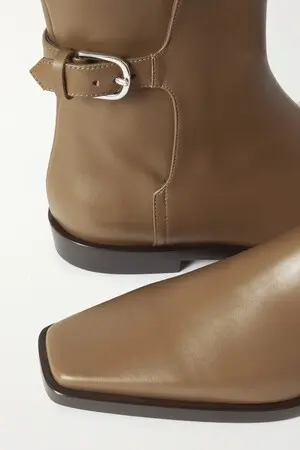 TOTEME Square-toe Buckled Ankle Boots
