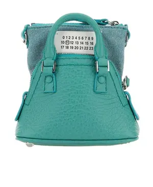 MAISON MARGIELA Numbers Patch Zipped Mini Shoulder Bag - Blue