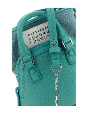 MAISON MARGIELA Numbers Patch Zipped Mini Shoulder Bag - Blue