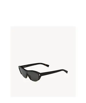 Saint Laurent Half-frame Shield Sunglasses - Gray