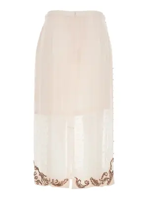 Dries Van Noten Embellished Midi Skirt - No