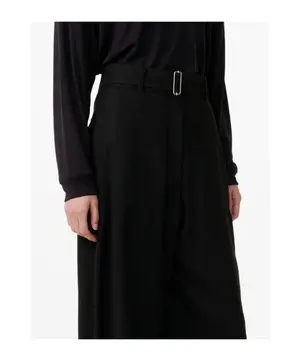 Studio Nicholson Chatto Belted Wide-leg Pants - Black