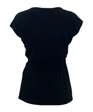 Max Mara V-neck Sleeveless T-shirt With Pleated Detailing