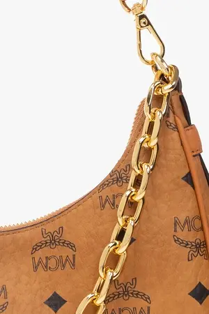 Mcm Aren Crescent Small Shoulder Bag