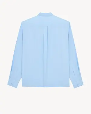 Saint Laurent Regular Fit Poplin Shirt - Blue