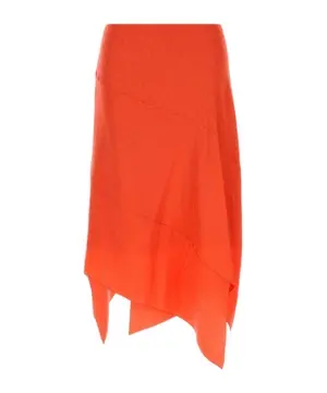 Fendi Ff Jacquard Asymmetric-hem Midi Skirt
