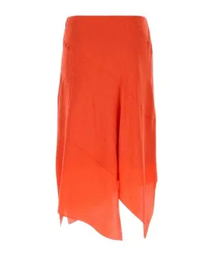 Fendi Ff Jacquard Asymmetric-hem Midi Skirt