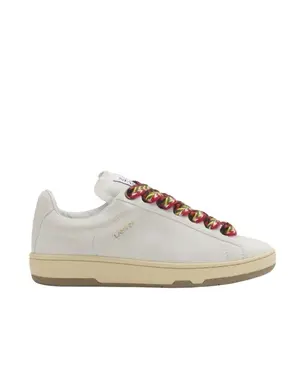 LANVIN Suede Low-top Sneakers With Logo Detailing - Gray