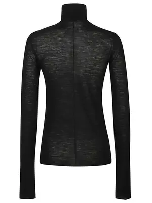 Patrizia Pepe Cropped Turtleneck Top