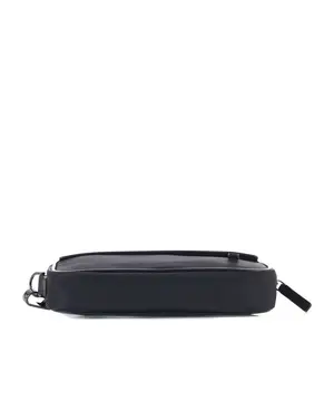 Emporio Armani Logo Plaque Zip-up Clutch Bag