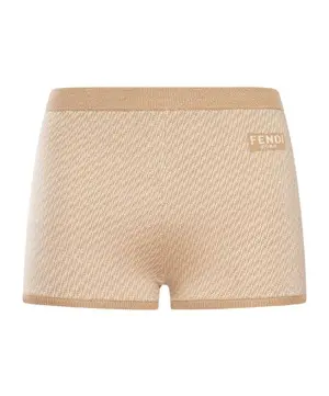 Fendi Ff Monogram Shorts - Brown