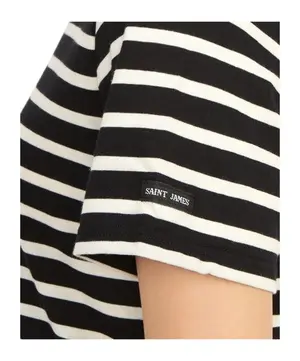 Saint James Striped Short-sleeve T-shirt - Black