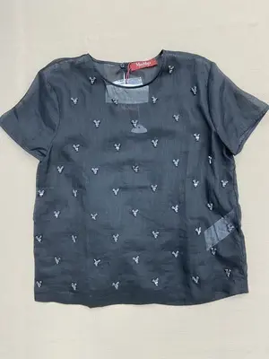 Max Mara Round Neck Short Sleeve Top