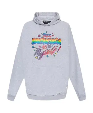 Balenciaga Graphic Distressed Hoodie
