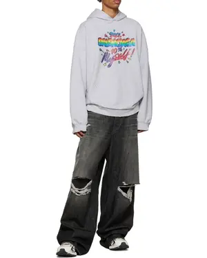 Balenciaga Graphic Distressed Hoodie