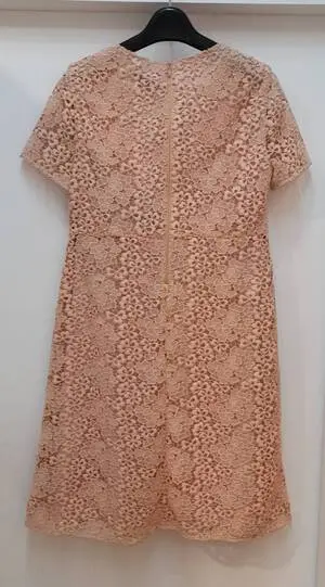 Max Mara Short Sleeve Crewneck Dress - Brown