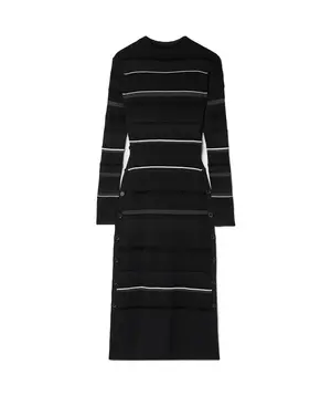 Proenza Schouler Striped Ribbed Knit Dress