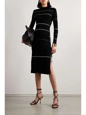 Proenza Schouler Striped Ribbed Knit Dress