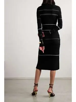 Proenza Schouler Striped Ribbed Knit Dress